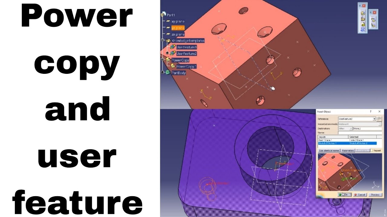 create a power copy and user features - YouTube