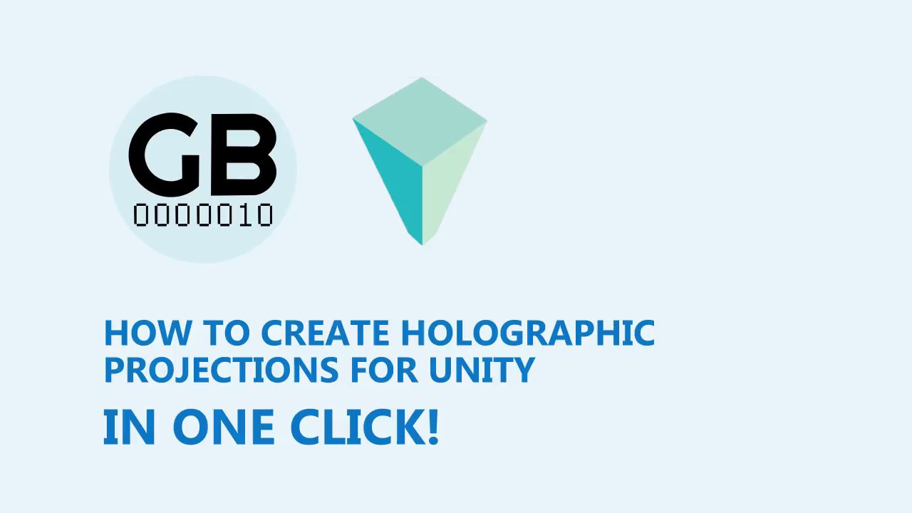 How to create holographic projections for unity (In one click) - YouTube