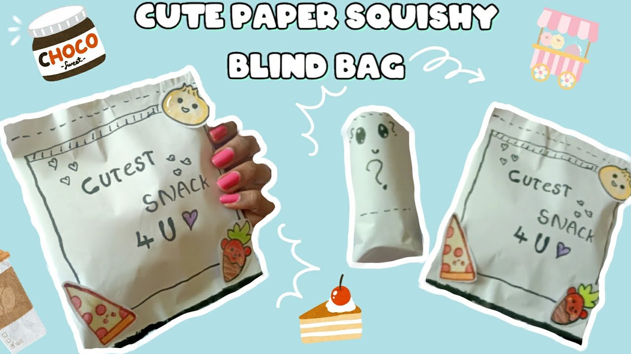 paper squishy blind bag | cute snack paper squishy (asmr) - YouTube