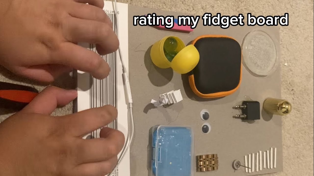 rating my first fidget board asmr - YouTube