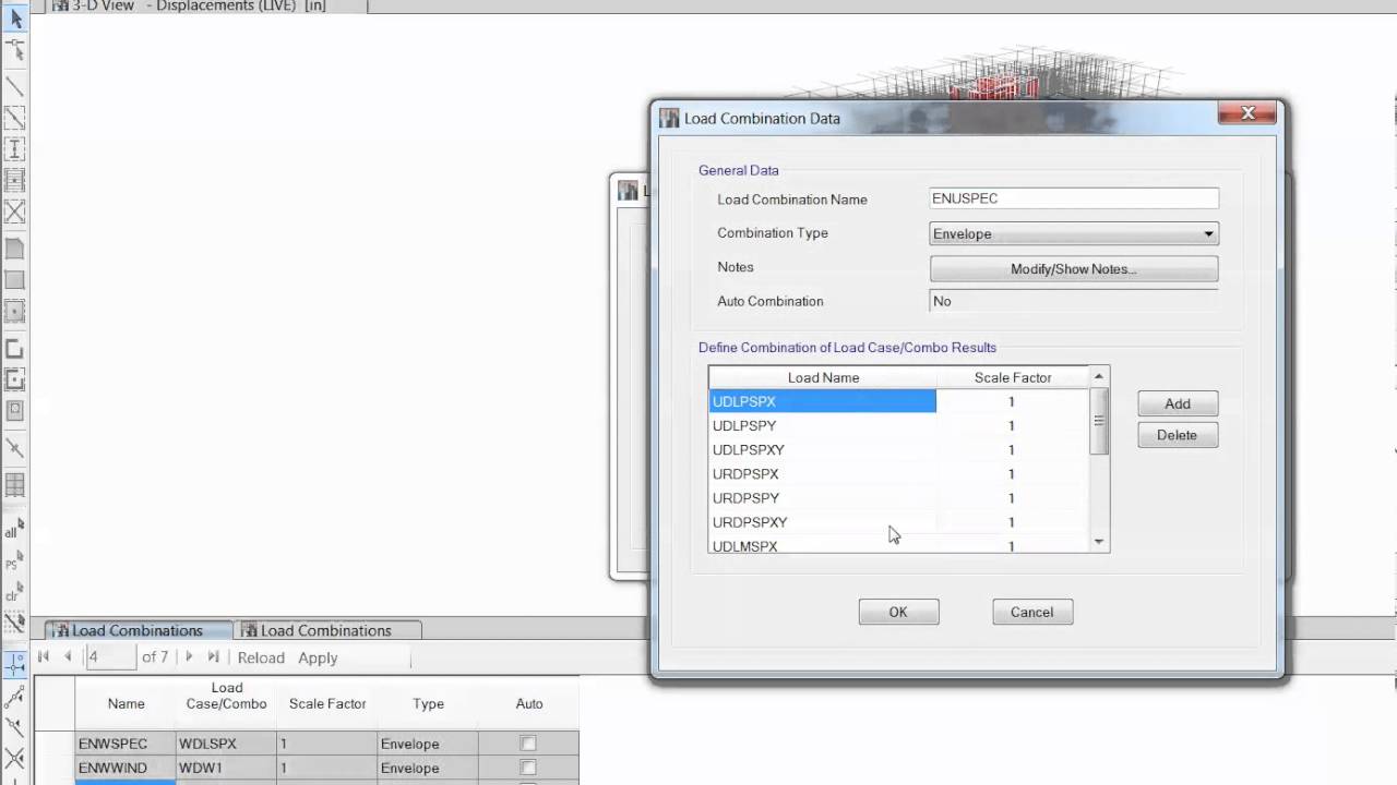 HOW TO MAKE ULTIMATE ULTIMATE LOAD COMBINATIONS by ETABS ? - YouTube