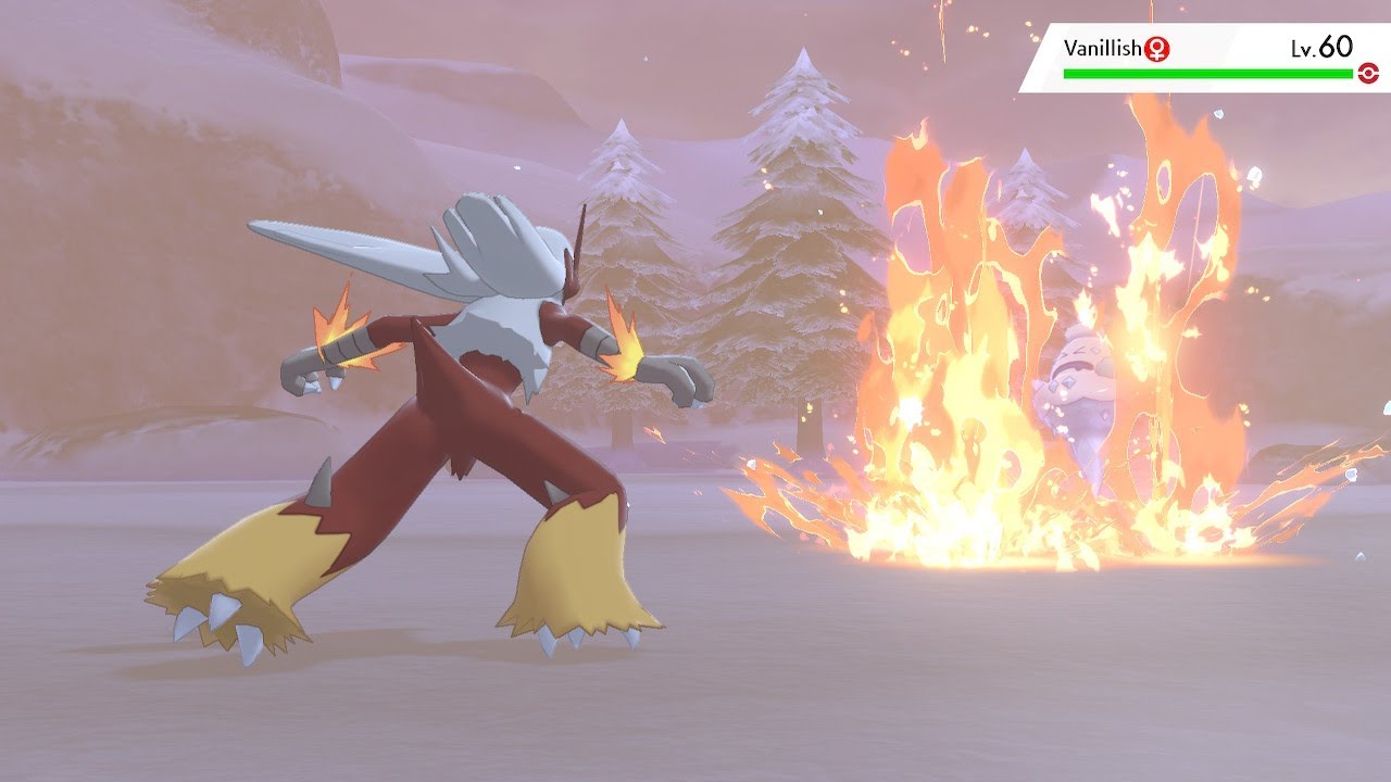 Pokémon Sword - My Shiny Blaziken Using Fire Pledge - Nintendo Switch ...