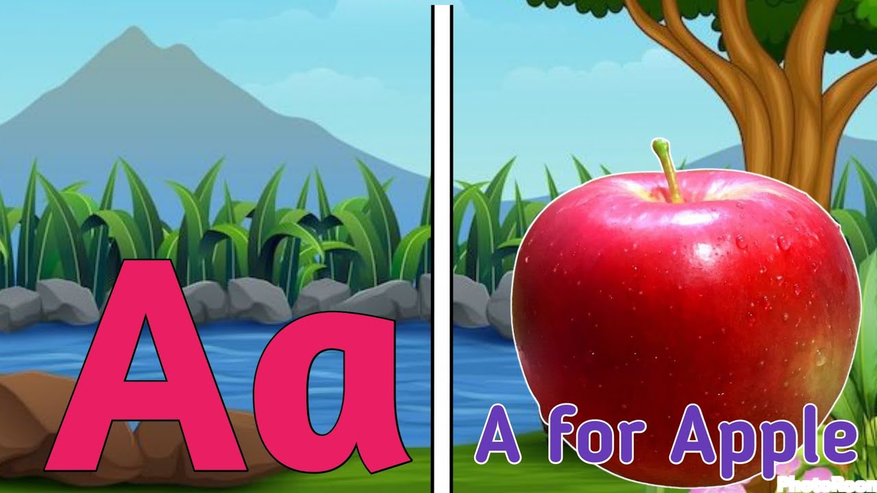 Phonics song with TWO Words - A for apple - ABC Alphabet song with ...