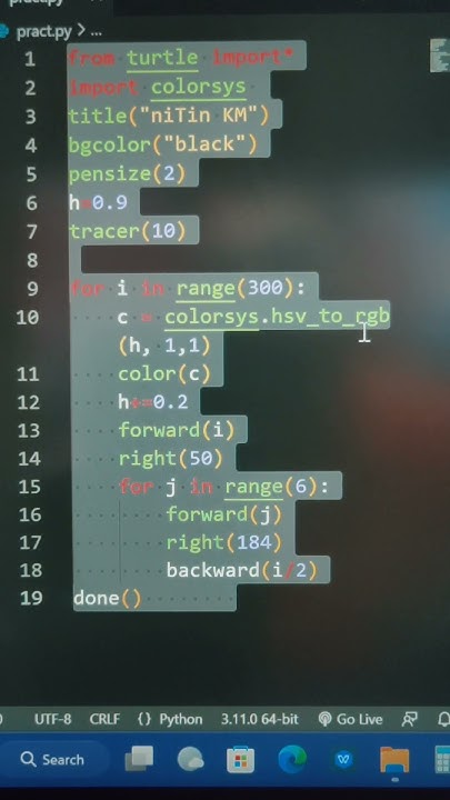 Python Turtle Module Graphics Programmingturtle Module Pythonturtle Coding Youtubeshorts