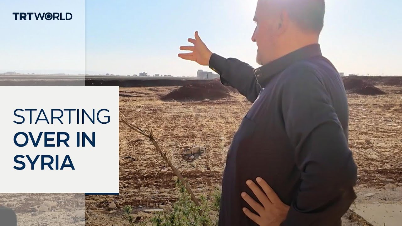 Displaced farmers return to abandoned farmland in Syria - YouTube
