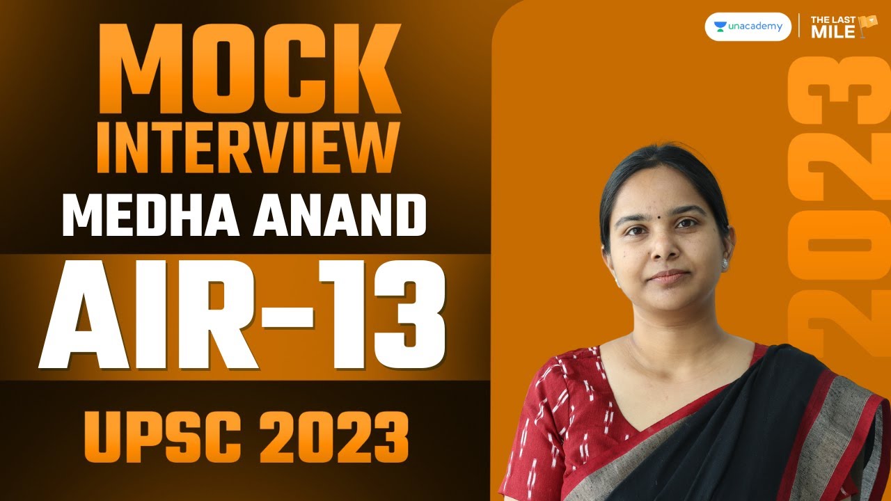 Medha Anand Rank 13 | IAS - UPSC 2023 | UPSC 2023 Mock Interview | IAS Interview - YouTube