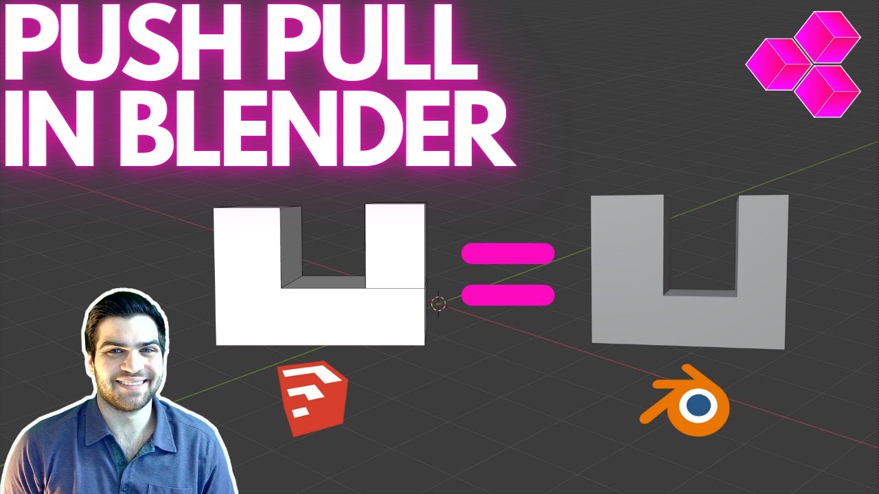 How To SKETCHUP PUSH PULL in BLENDER! - YouTube