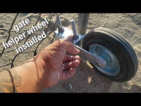 Installed Helper Wheel On Our Metal Gate #homestead #desert # ...