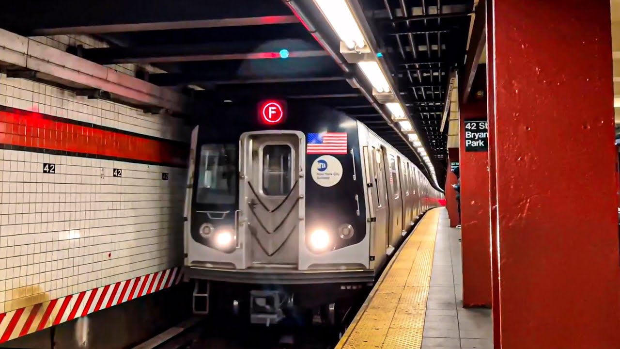 New York City Subway: Jamaica bound R160B Siemens (F) Train @ 42 Street ...