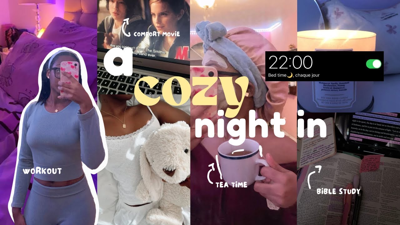 my 10pm night routine | workout, skincare, bible study, mental health ...
