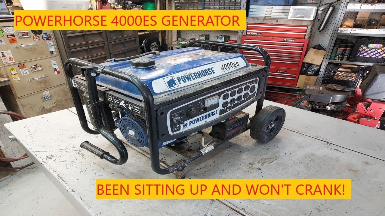 Powerhorse 4000ES Generator | Been Sitting Up And Won't Start! - YouTube