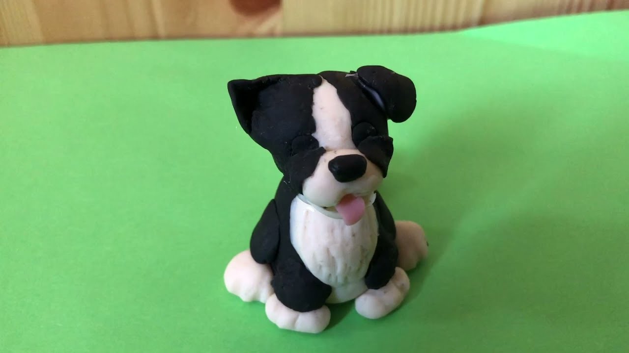 Clay border collie - YouTube