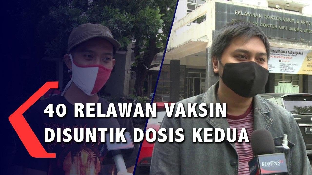 40 Relawan Vaksin Disuntik Dosis Kedua - YouTube