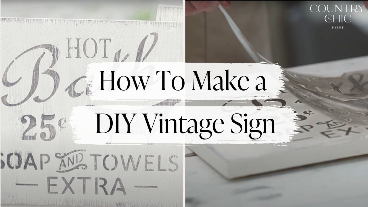 How To Make a Painted Vintage Wood Sign from Scrap Wood | Stenciling ...