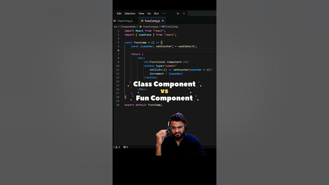 #day57 - React interview questions | Class component vs Function Component #reactjs #coding # ...