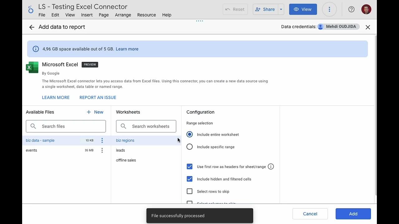 Excel connector for Looker Studio is coming soon - YouTube