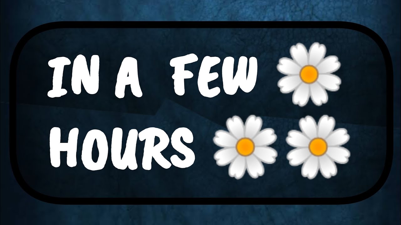 JUST A FEW HOURS AND Y..... - YouTube