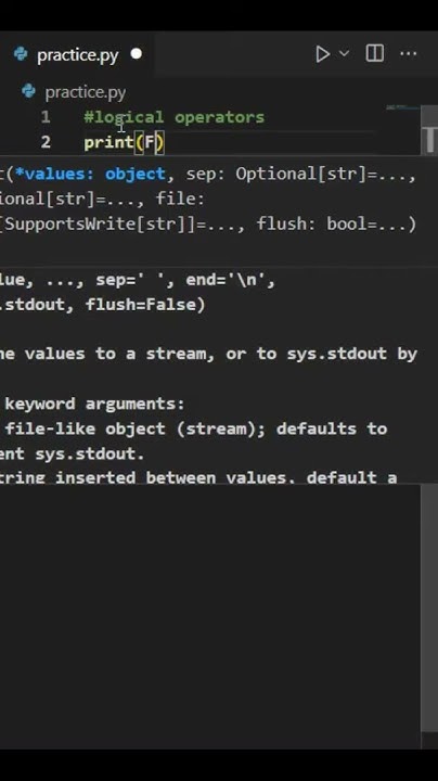 LOgical operators 👌 #python #pythonprogramming #pythoncode #code #pythonforbeginners - YouTube