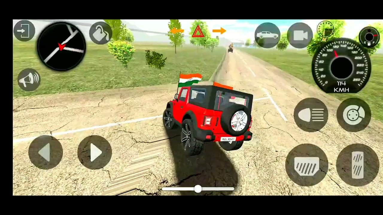 new Mahindra Thar new look model village driving heavy driver// Indian ...