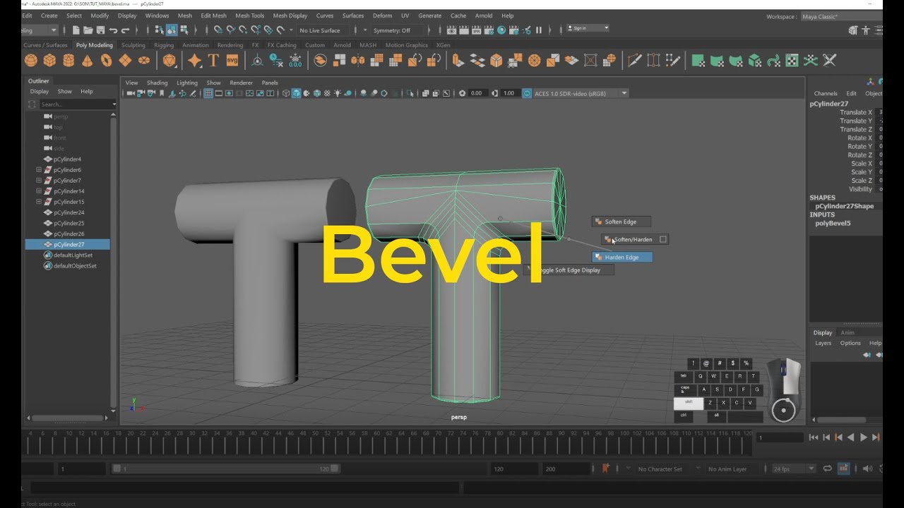 Học Cùng Master Maya - Bevel #maya - YouTube