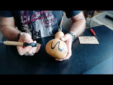 wood burning art, yakma resim sanati, su kabağı yakma