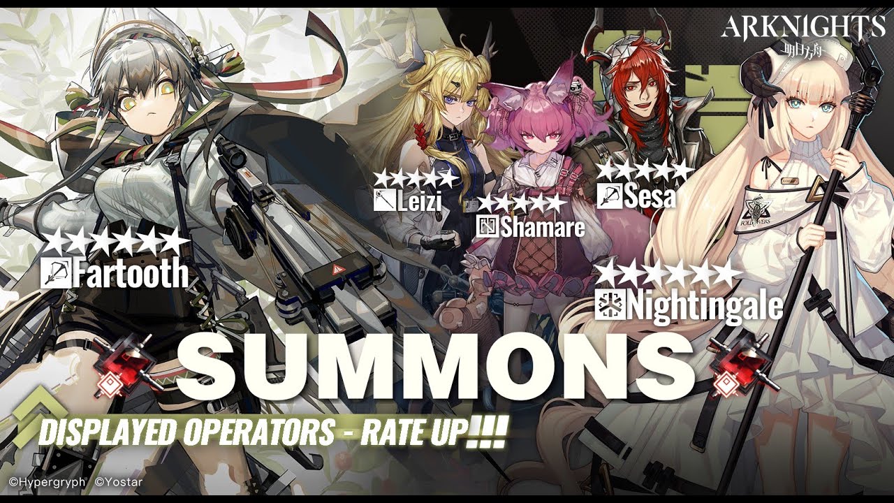 Arknights Summoning Fartooth & Nightingale Banner - YouTube