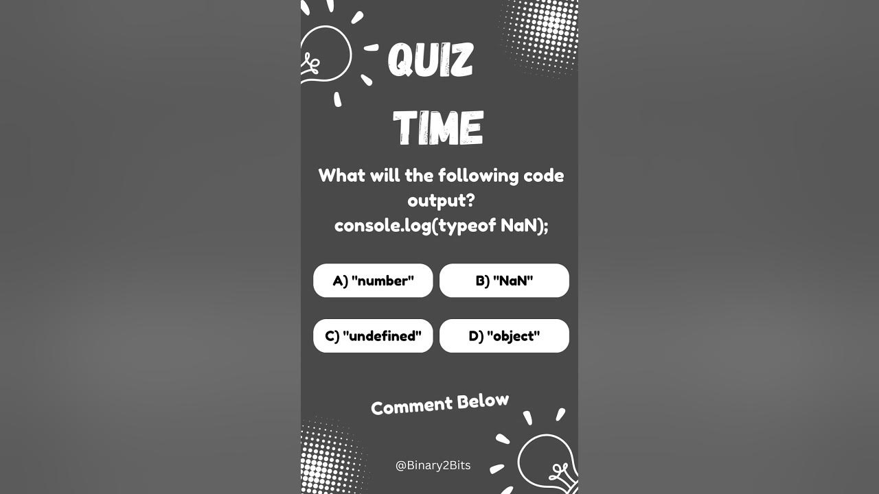 Comment Your Choice Below🏆👇 Javascriptquiz Codingchallenge Binary2bits Javascript Quiz Youtube