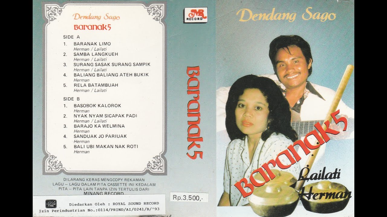 DENDANG SAGO / Saluang & Talempong / BARANAK LIMO II Herman ft Lailati ...