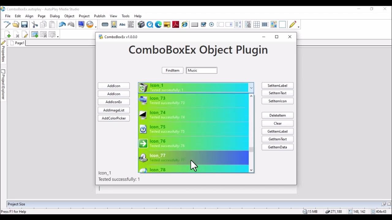 ComboBoxEx Object Plugin v1.0.0.0 - YouTube