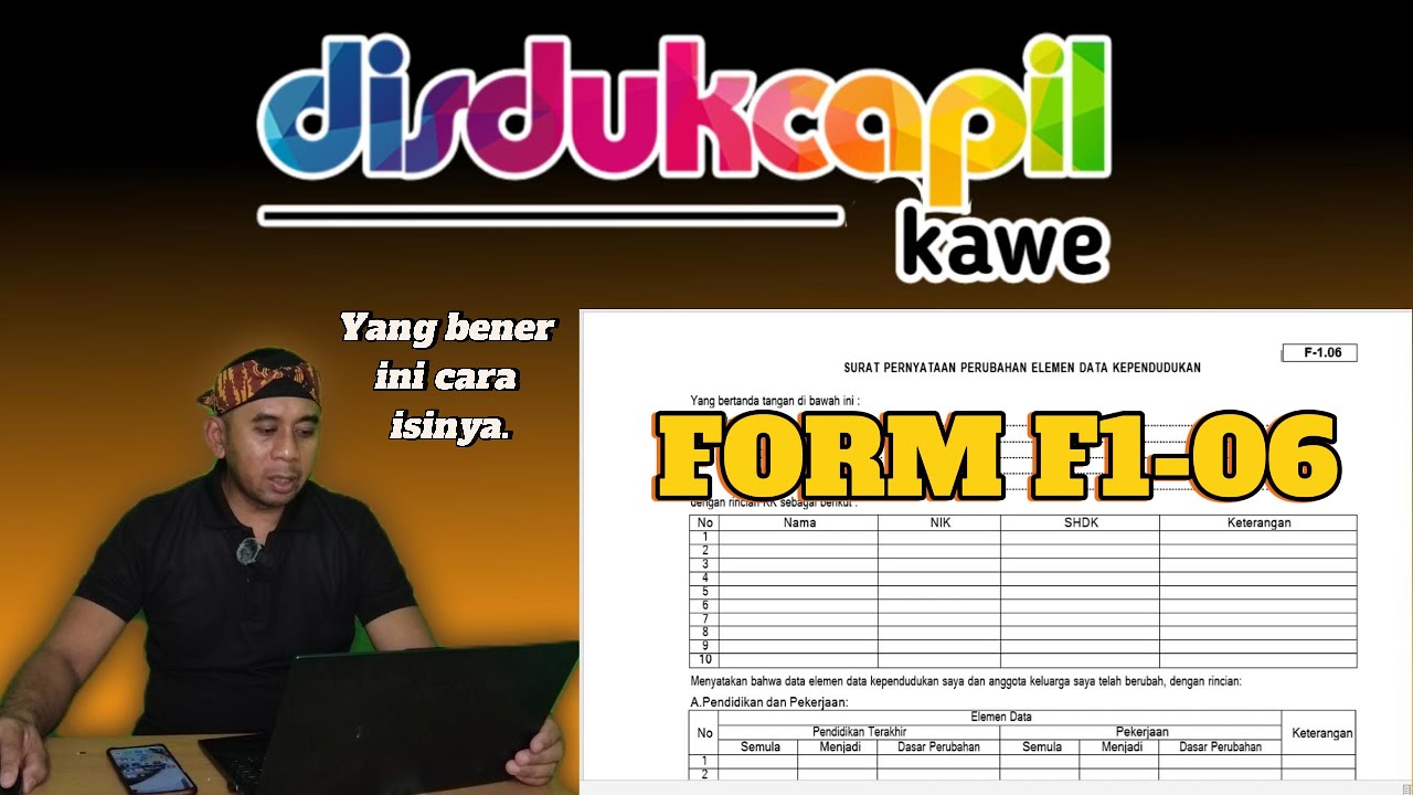 Cara Mengisi Form F1 06 yang benar - YouTube