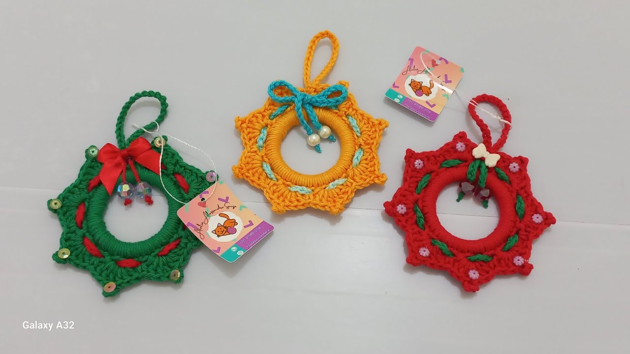 🎄 Passo a Passo Mini Guirlanda 🎄 #croche #diy #passoapasso - YouTube