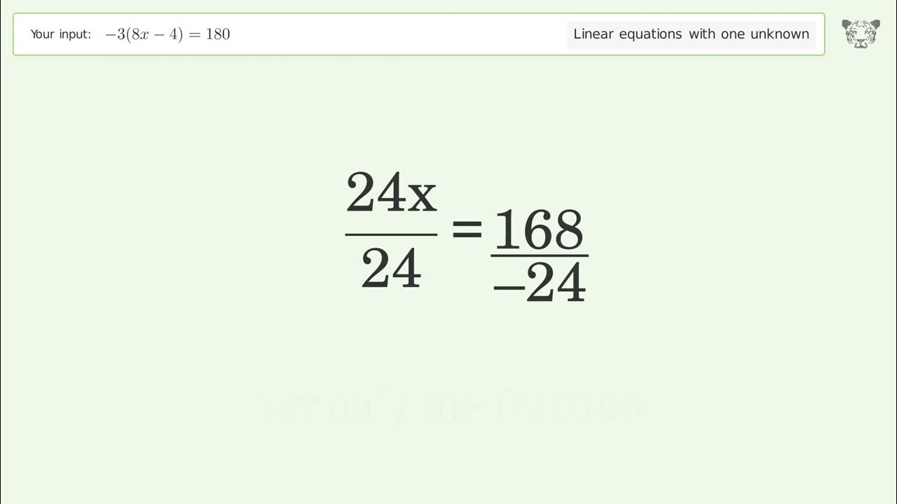 Solve 3 8x 4 180 Linear Equation Video Solution Tiger Algebra solve-3-8x-4-180-linear-equation-video-solution-tiger-algebra