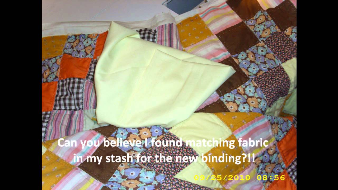 Antique Quilt Restoration part II - YouTube