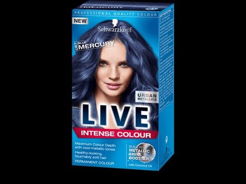 Schwarzkopf Live ( Urban Metallics) Blue Mercury- Test Farby - YouTube