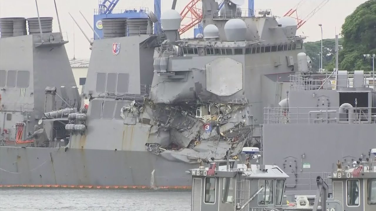 Seven missing sailors found dead onboard USS Fitzgerald - YouTube