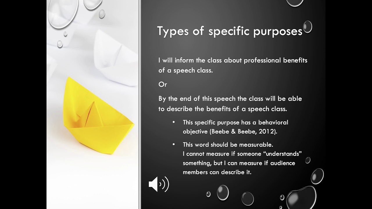 General Purpose specific purpose central idea slidesb - YouTube