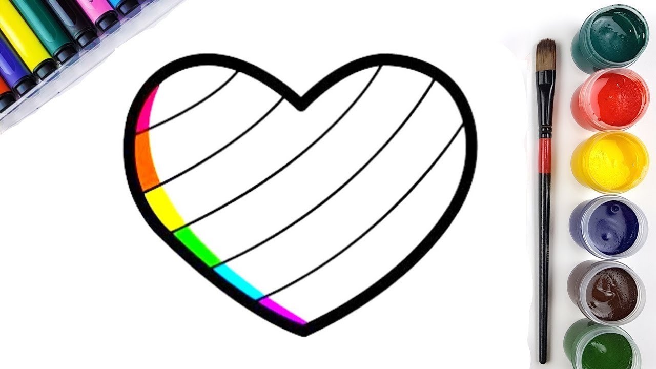 Draw a heart for children Bolalar uchun yurakcha rasm chizish Рисуем ...