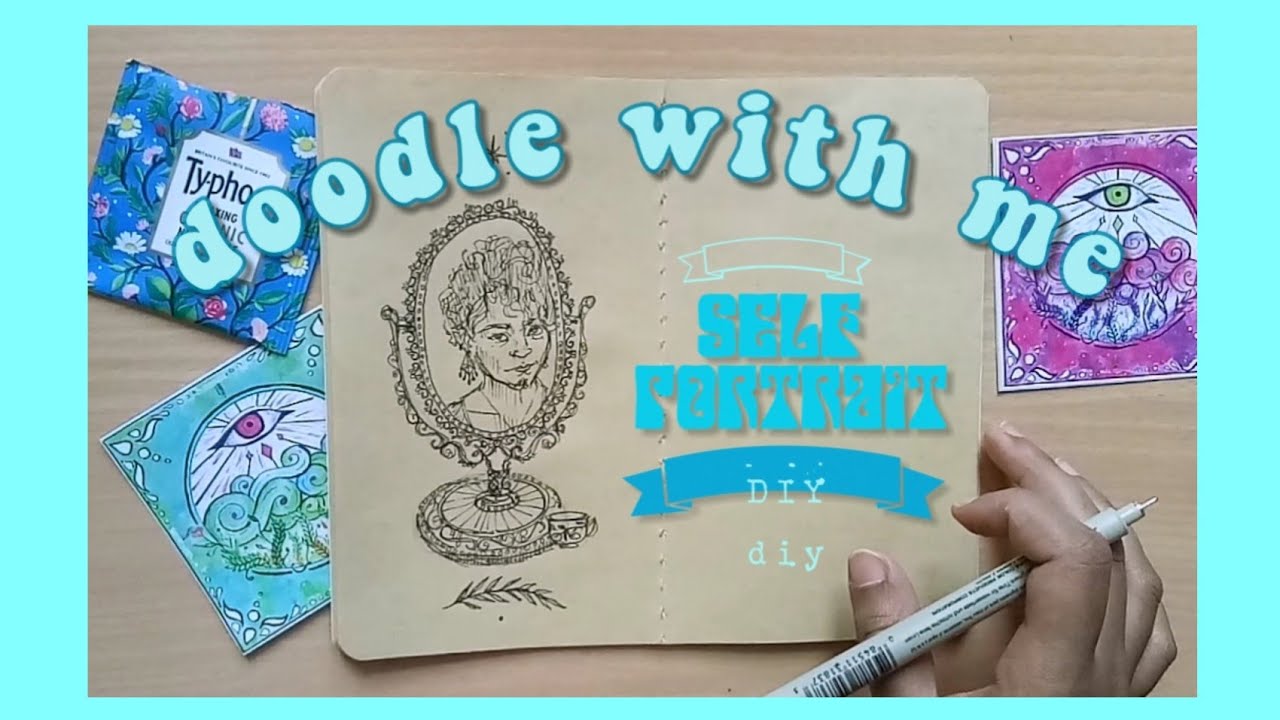 DOODLE WITH ME A self portrait doodle ft. A very aesthetic mirror 🌺 ...