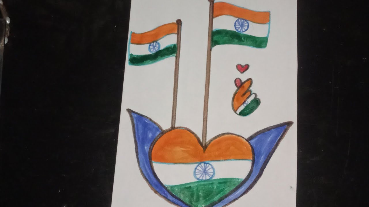 ♥️ how to draw| India flag drawing tutorial step by step| India ...