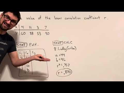 Find the Linear Correlation Coefficient r - YouTube