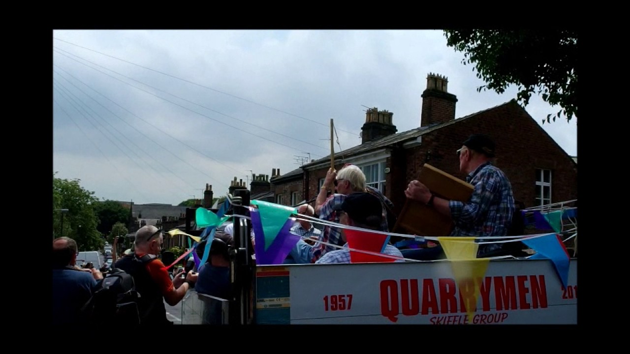Quarrymen Procession Around Woolton Village, Liverpool - YouTube