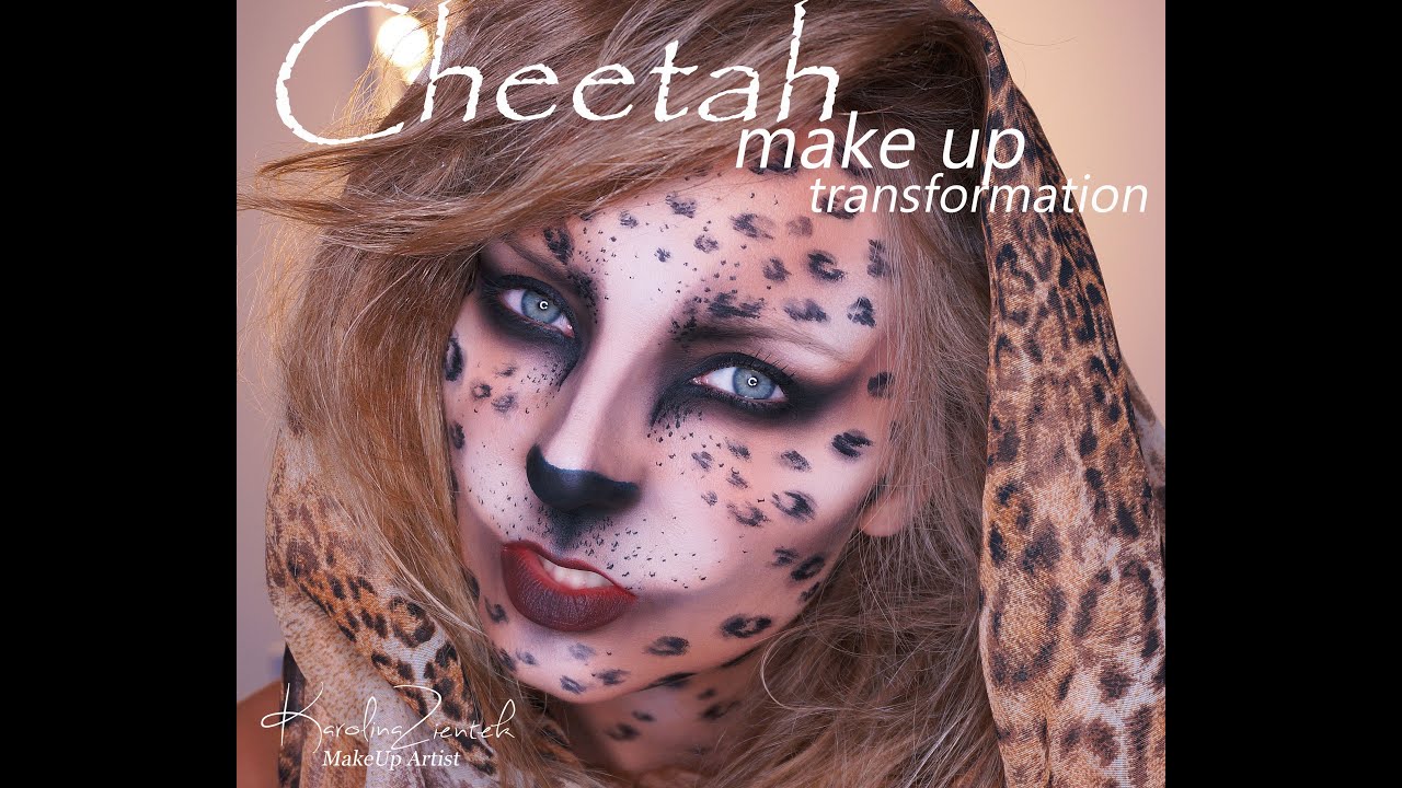 Cheetah MakeUp Transformation-Charakteryzacja na geparda - YouTube