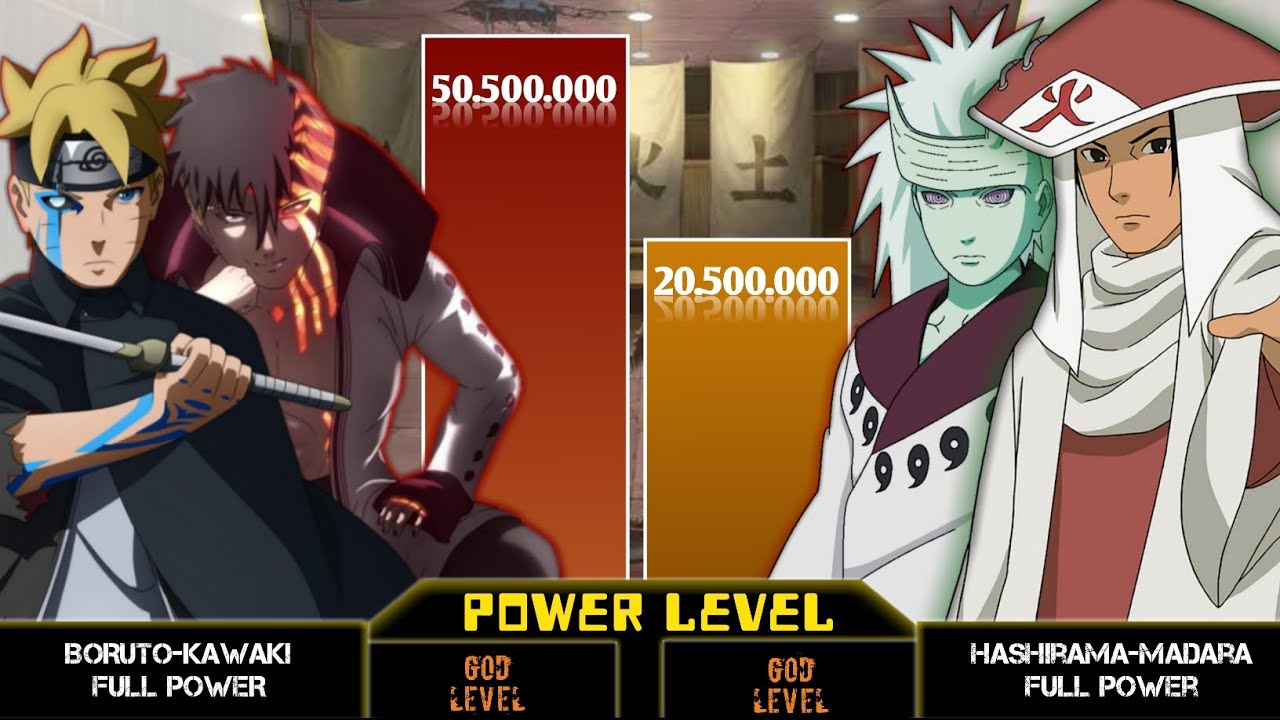 Boruto Kawaki vs Hashirama Madara Power Levels - YouTube
