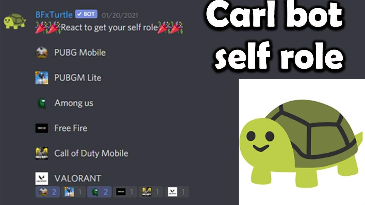 Carl Bot Self Role setup. Discord bot. Carl bot. BullQ - YouTube