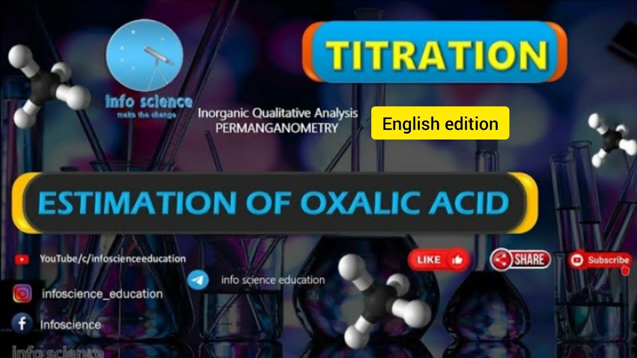 Estimation of Oxalic acid Permanganometry titration || English # ...