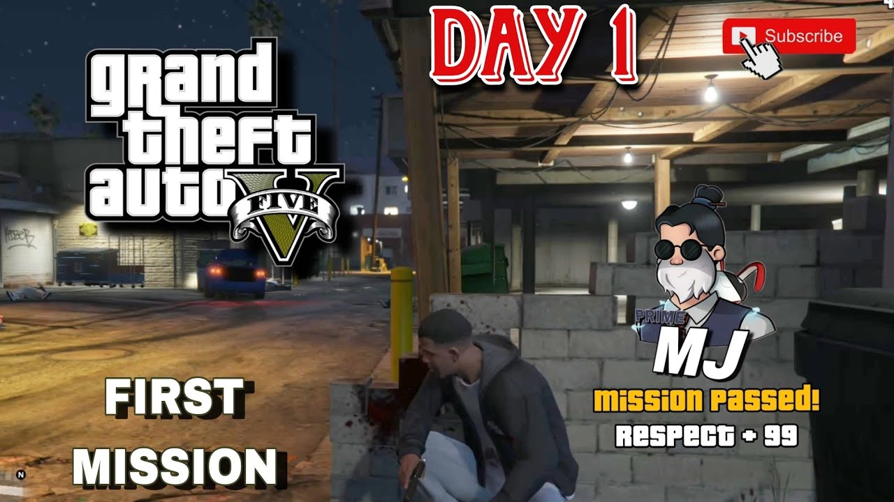 DAY 1 in GTA V || FIRST MISSION || @mjverse7 GAMING || HD GTA GAMEPLAY ...