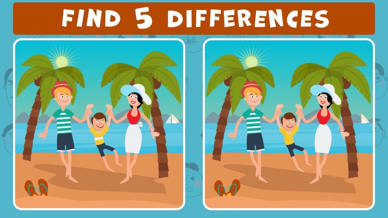 【Find the Difference】- Can you spot all the differences? - People 5 ...
