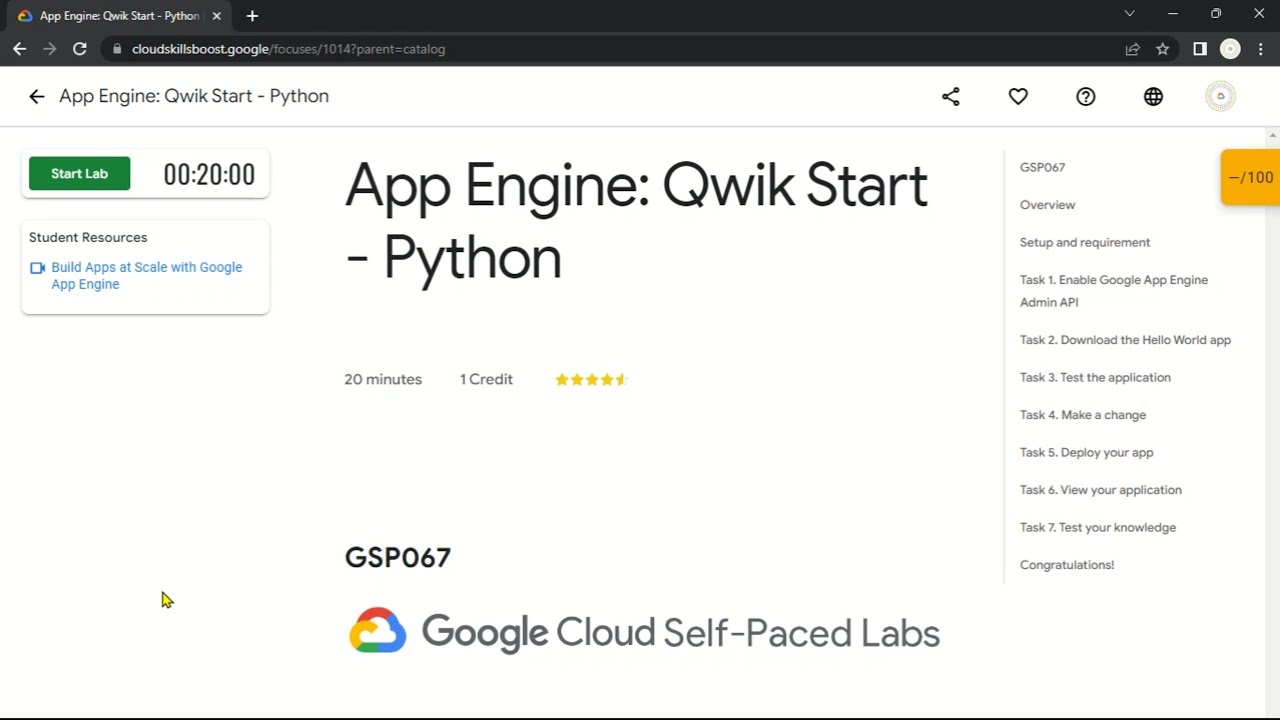 App Engine Qwik Start Python Gsp067 Solution Youtube