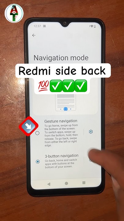 Redmi a3x / a3 me side back kaise kare // redmi me navigation kaise change kare #a3x - YouTube