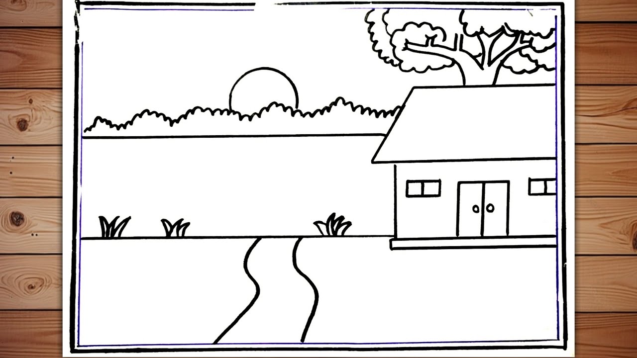 Unbelievable Scenery Drawing | Transform Simple Steps into Stunning Art ...